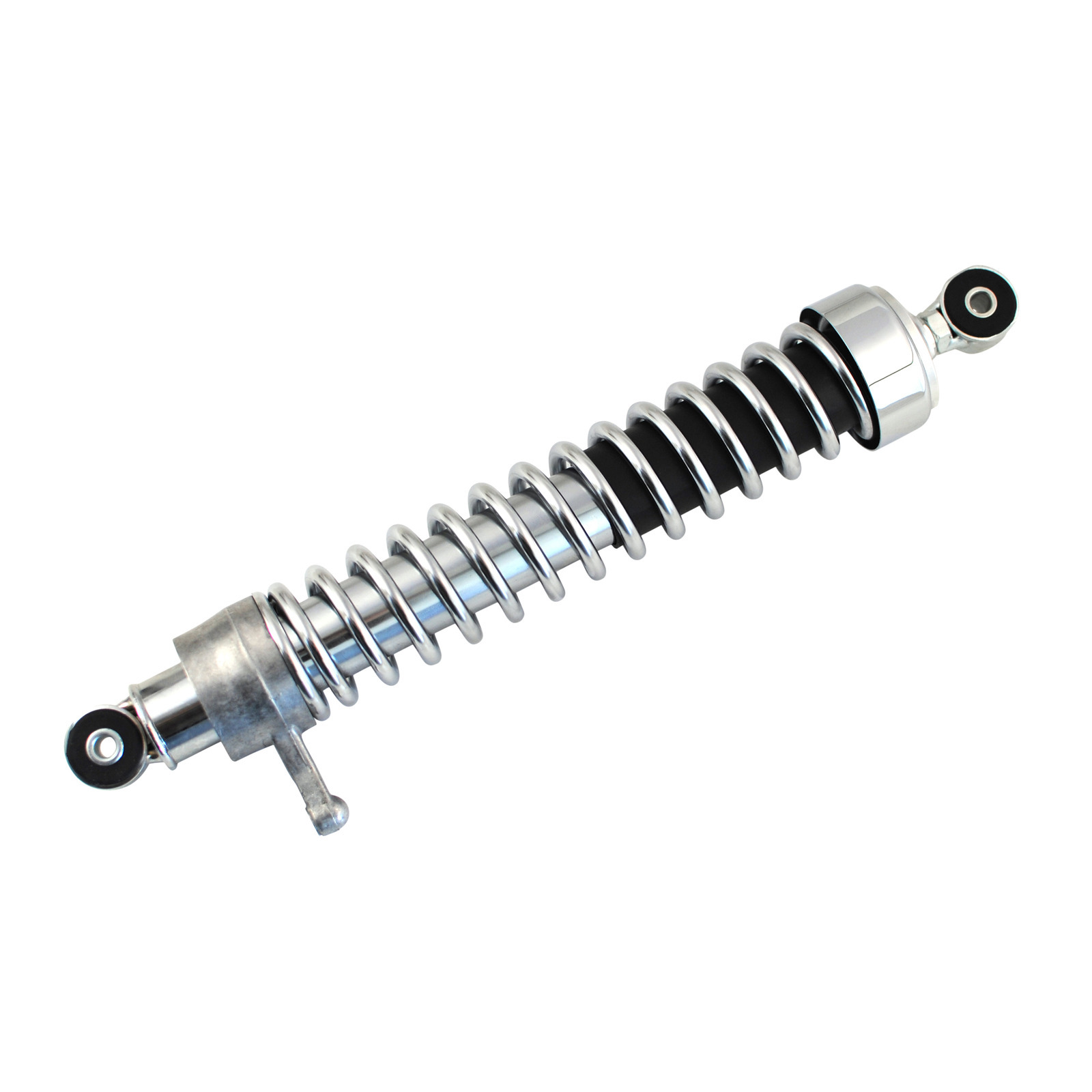 Federbein kpl., chrom u. Chromfeder 25mm verlängert links (mit DEKRA ...