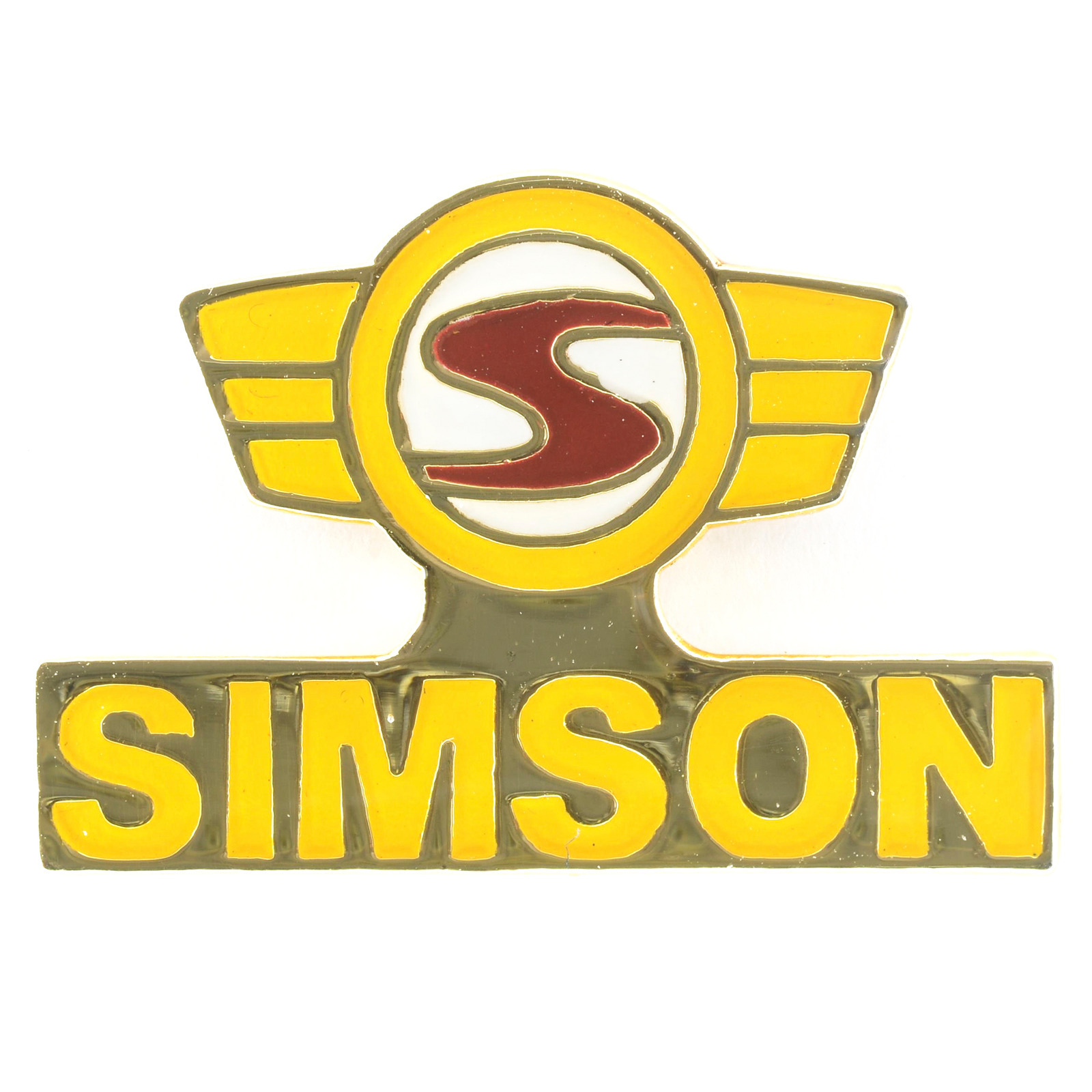 PIN SIMSON Logo gelb rot | Simson | Gabors MZ Laden